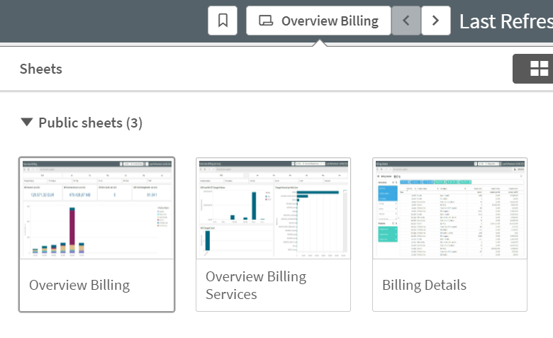 How to switch between report views