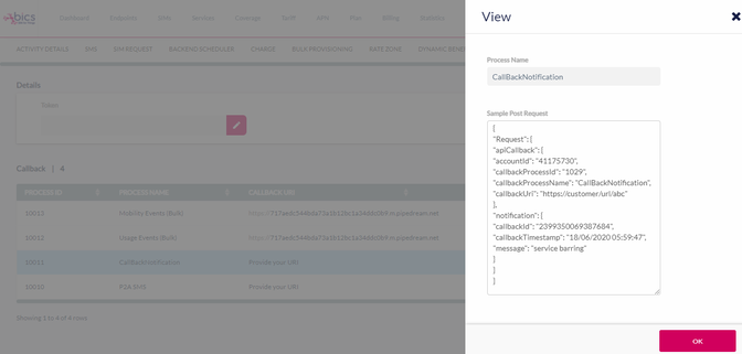 View Callback Api 